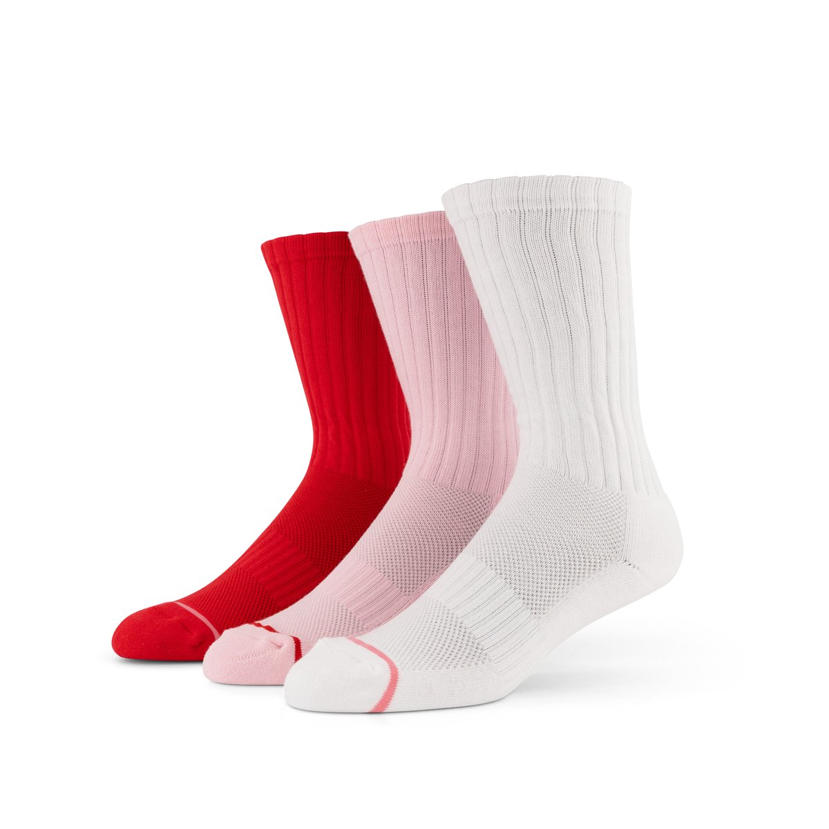 Hype DC Slouch Socks 3 Pack White Pink Red | Hype DC