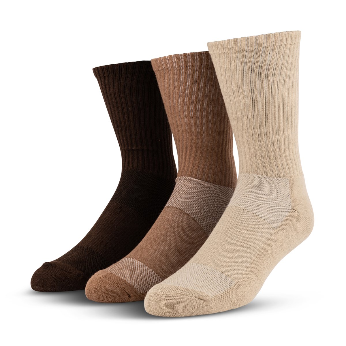 Hype DC Crew Socks 3-Pack Brown | Hype DC