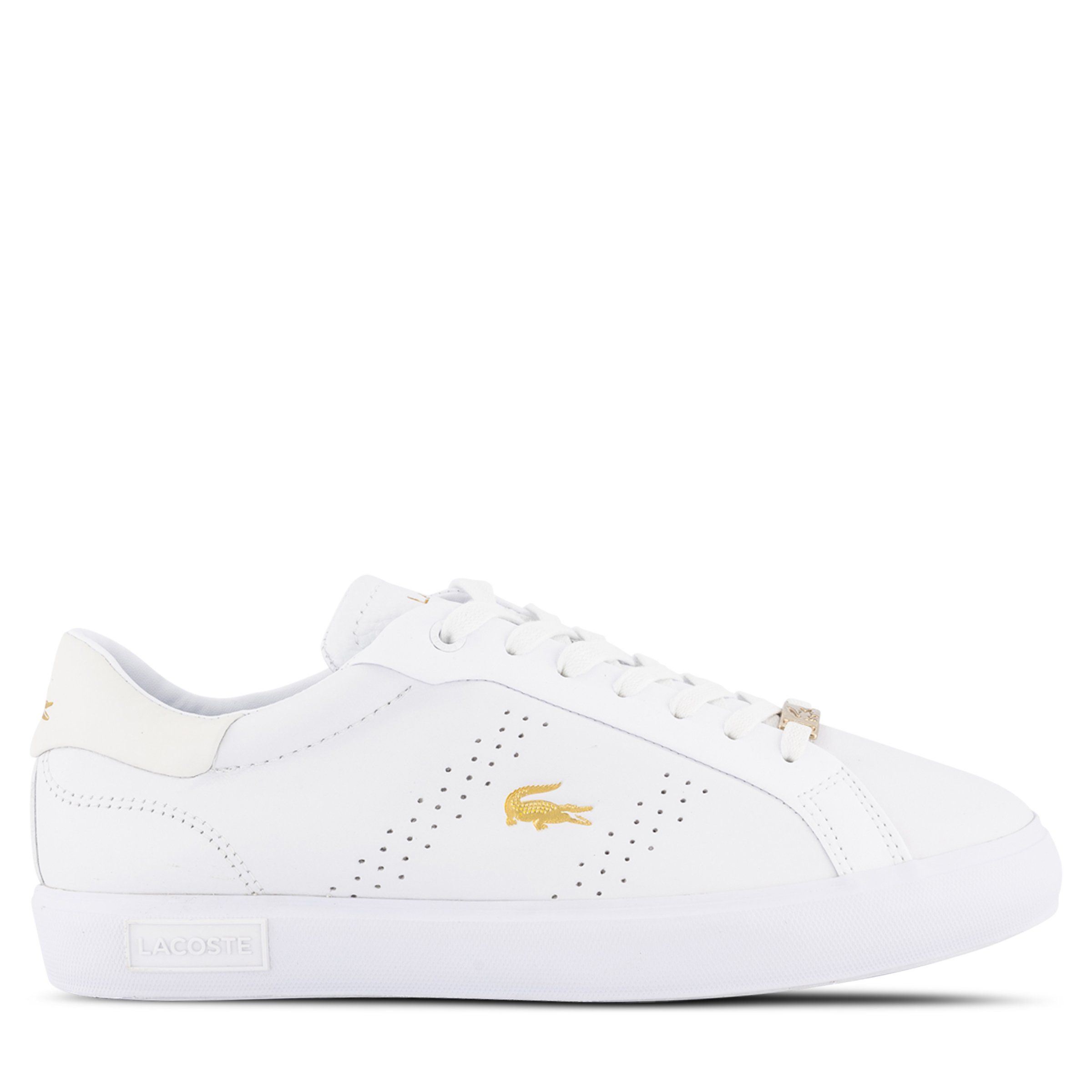 Lacoste Powercourt 2.0 Womens White Gold Hype DC