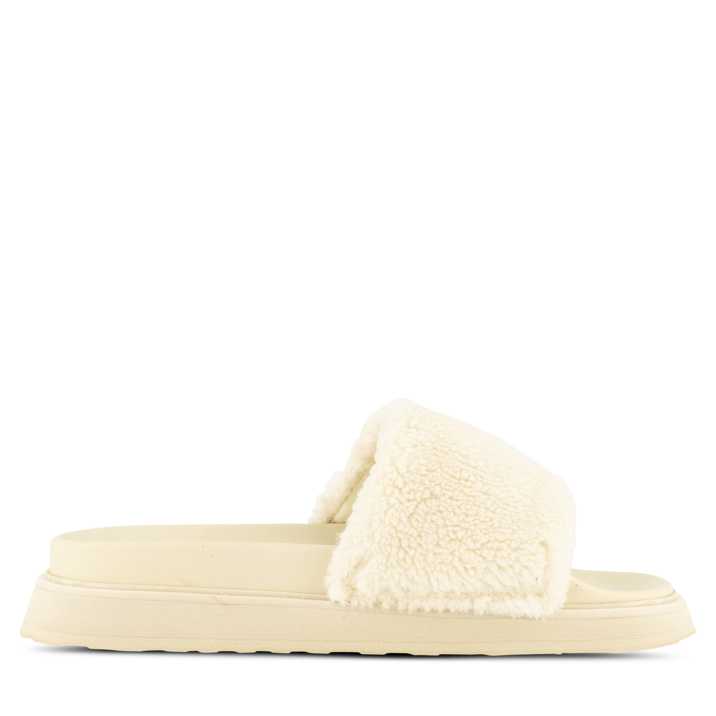 Superga 1918 Faux Fur Slide Platform Womens ADU Total Beige Lt ...