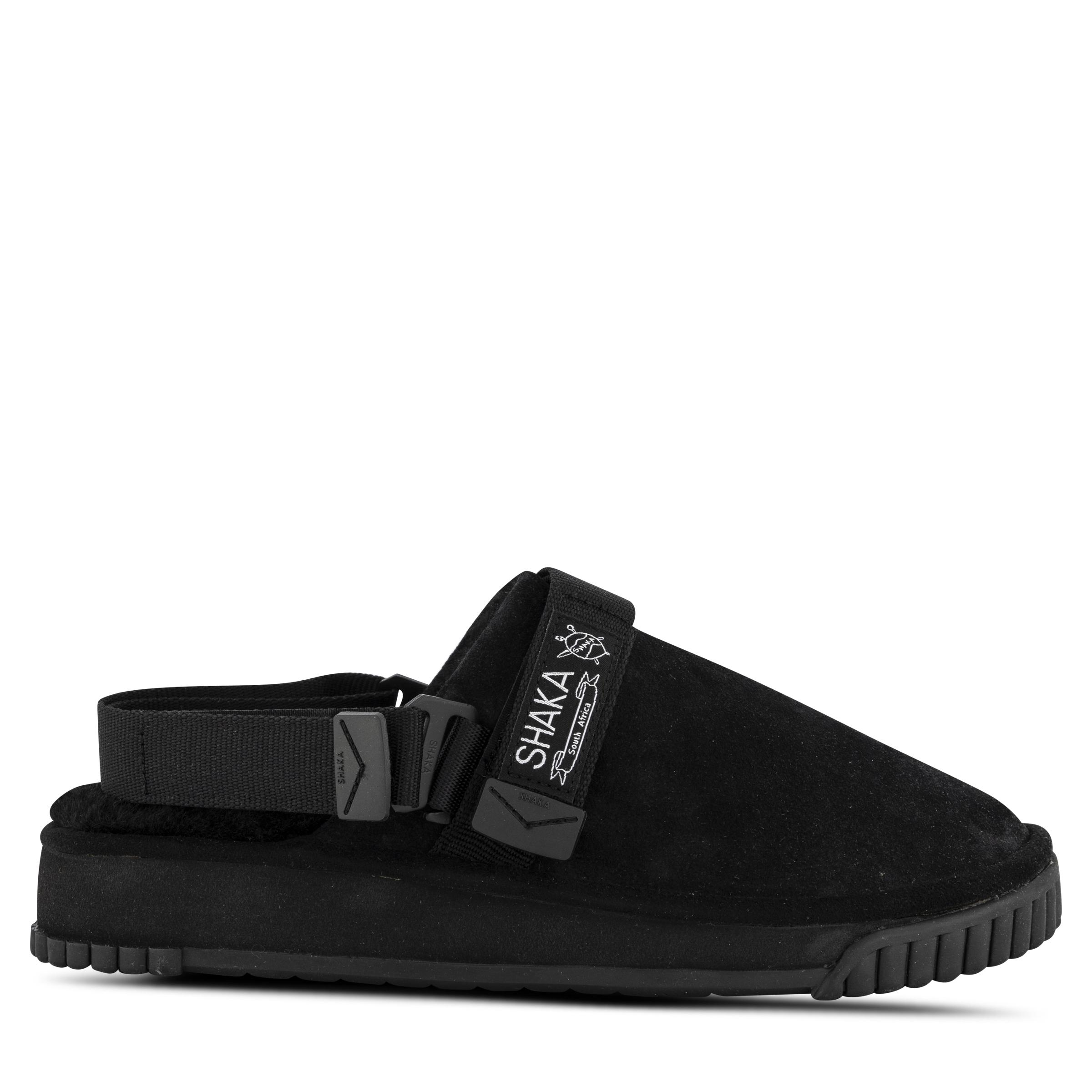SHAKA Snug Clog Hairy Suede Black | Hype DC